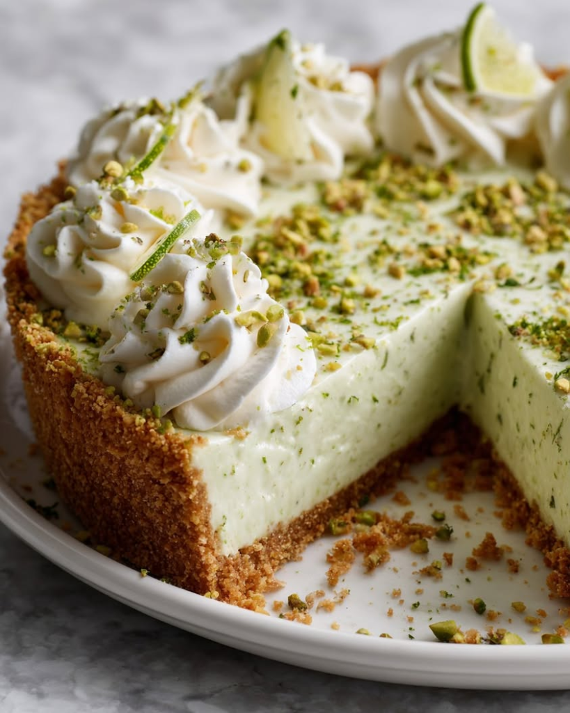No-Bake Key Lime Pie with Coconut-Pistachio Crust Recipe