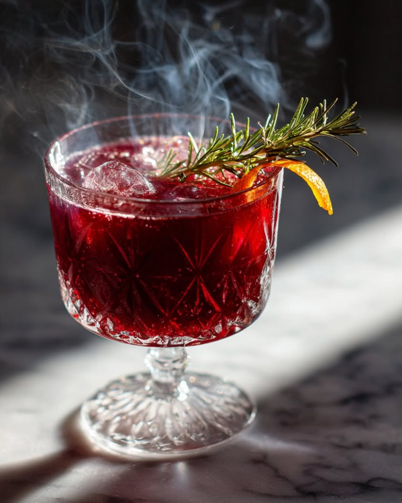 Craft a Smoky Cranberry-Kombucha Mocktail with Rosemary