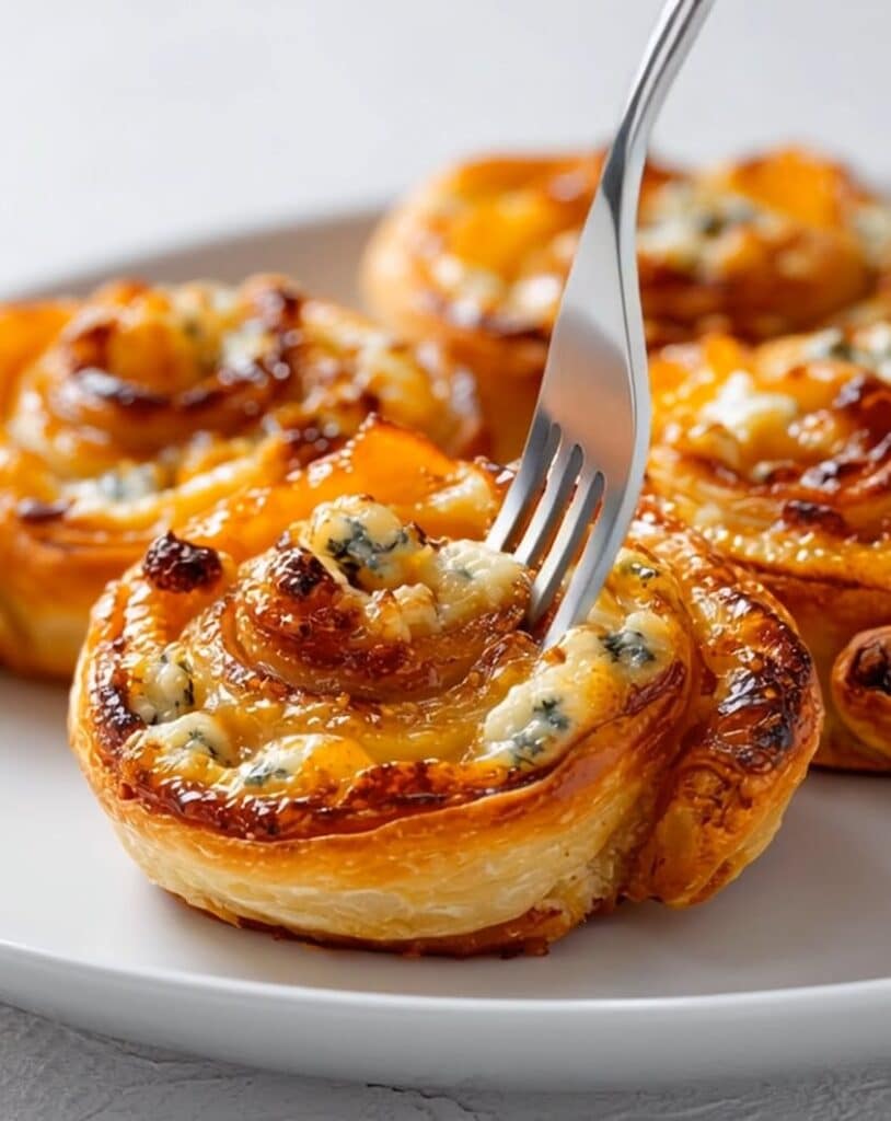 Spiced Pear and Cheese Danish Pastry: A Golden Autumn Delight.