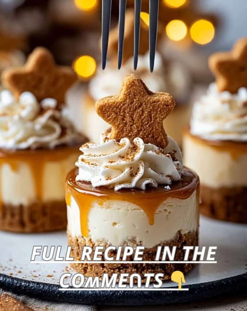 Gingerbread Star Mini Cheesecakes: A Festive Holiday Dessert