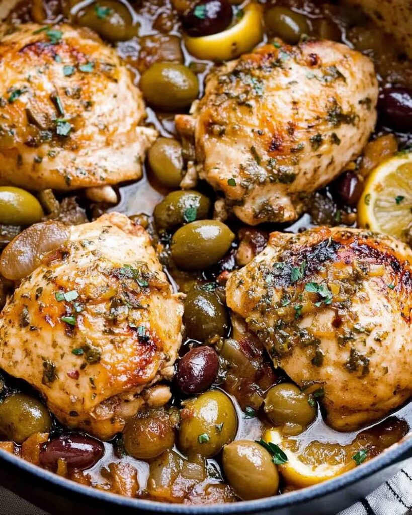 Mediterranean Chicken with Lemon and Olives for a Vibrant Dinner.