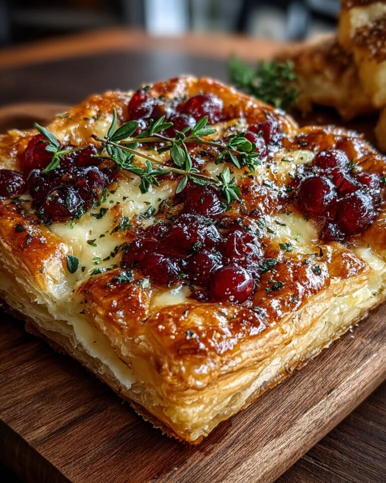 Cranberry Brie Tart with Thyme for an Elegant Holiday Appetizer