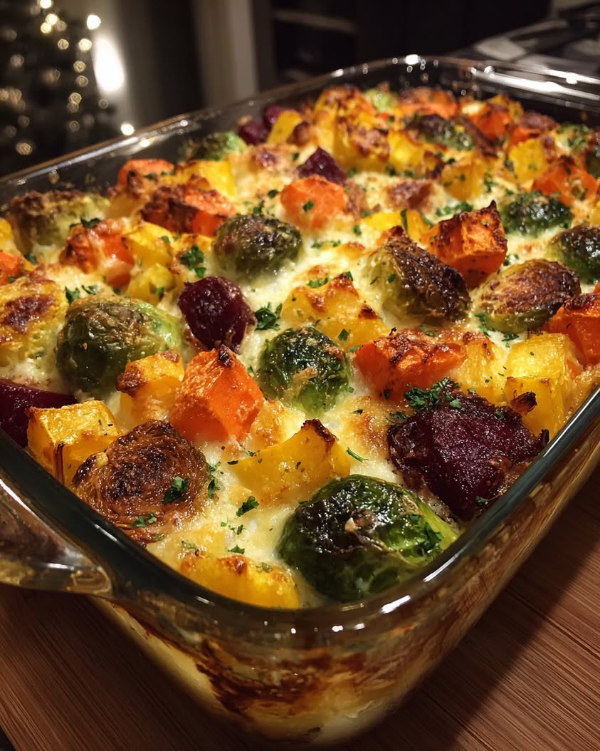 Ultimate Cheesy Roasted Root Vegetable Medley Casserole Recipe