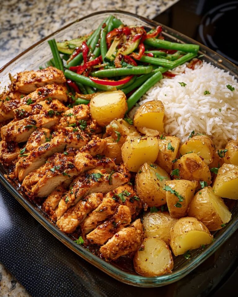 Honey-Mustard Chicken Tray Bake with Potatoes and Green Beans