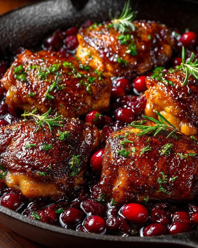 Hot Honey Cranberry Chicken Skillet: A Sweet and Savory One-Pan Meal
