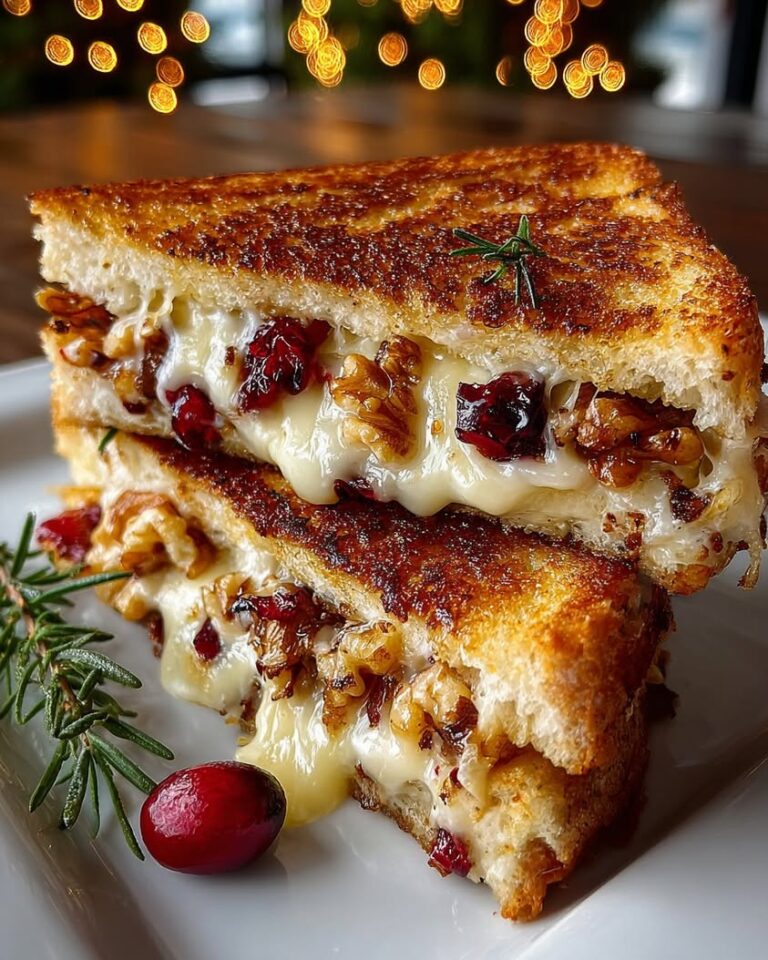 Pear and Cranberry Grilled Cheese with Walnut Crunch Recipe