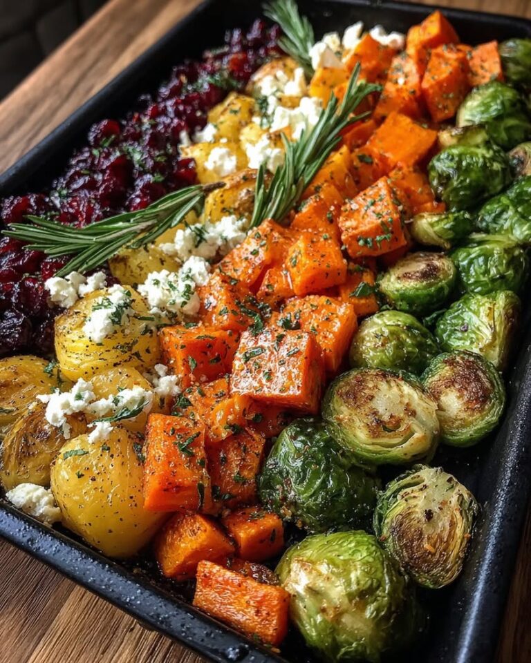 Roasted Veggie Sheet Pan with Feta, Walnuts & Cranberries Recipe