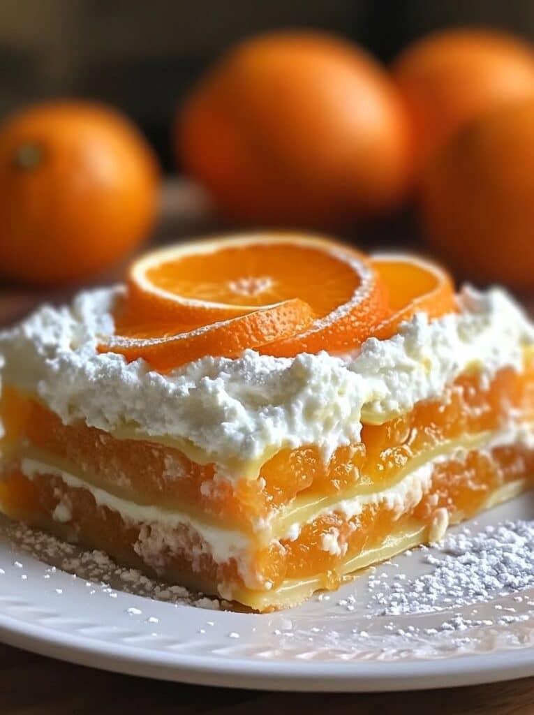 Creamy Orange Lasagna Dessert Recipe