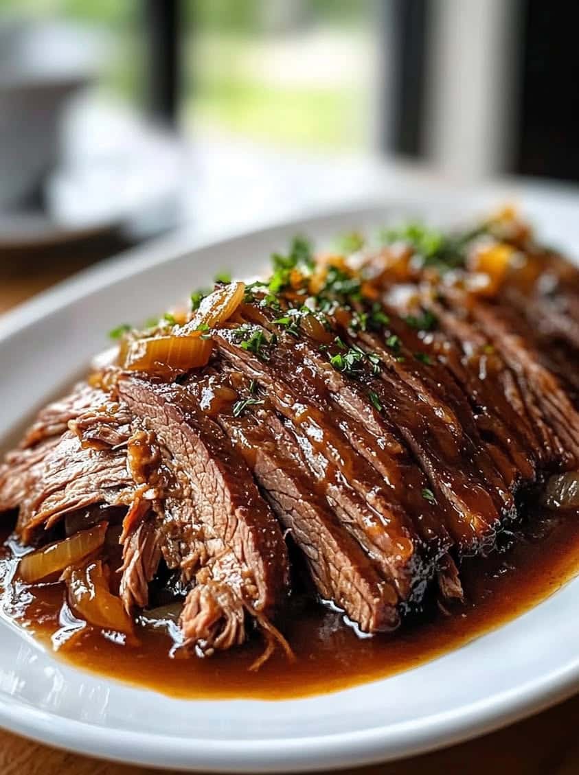 Ultimate Slow-Cooked Beef Brisket Recipe with Savory Pan Juices