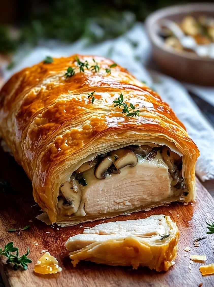Creamy Mushroom Chicken Puff Pastry