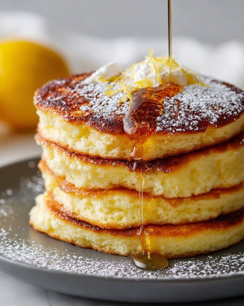 Cottage Cheese Lemon Cloud Pancakes Recipe